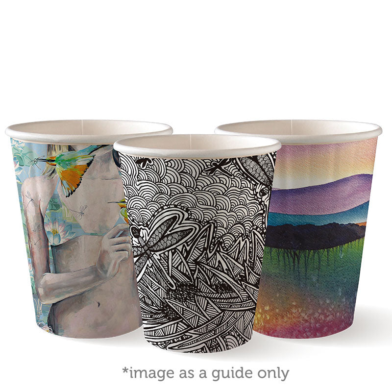 Bio Cup 12oz/354ml Double Wall (Art Series) (Carton 1000) (Sleeve 40 ...