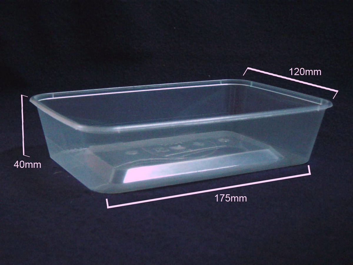 A500 Plastic Rectangle (500ml) Container (Carton 500) (Sleeve 50 ...